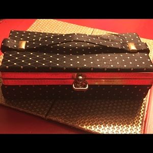 Bags | Vintage Black And Gold Small Purse Train Case | Poshmark